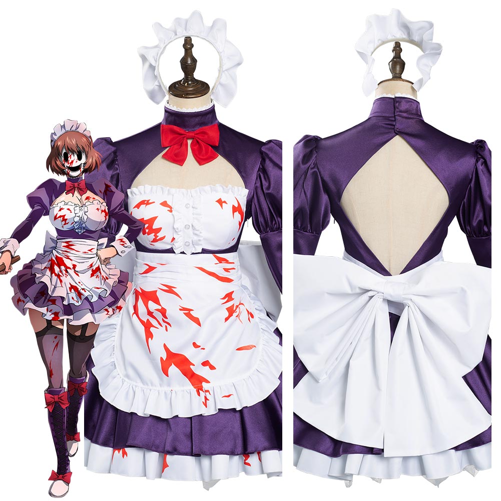 Anime High-Rise Invasion Maid-fuku Kamen Maid Dress Outfits Cosplay Co
