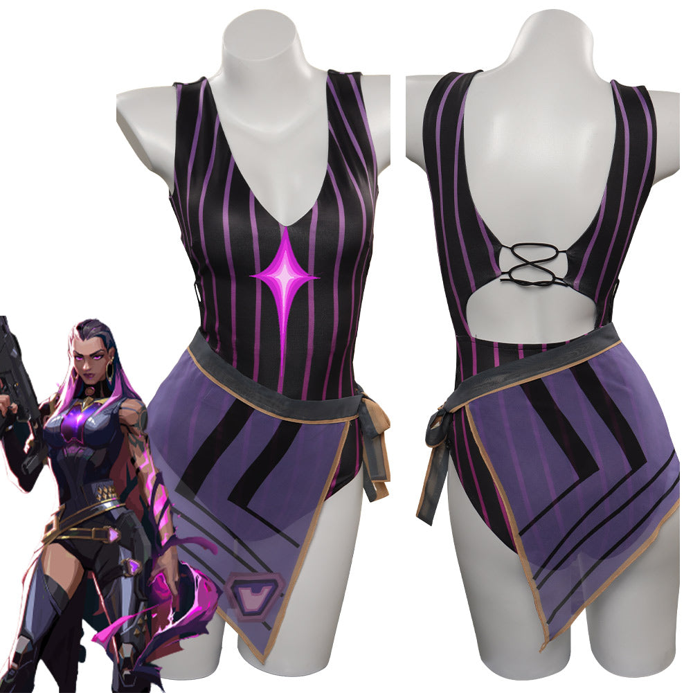 Valorant Reyna Cosplay Costume Swimsuit Halloween Carnival Party Suit