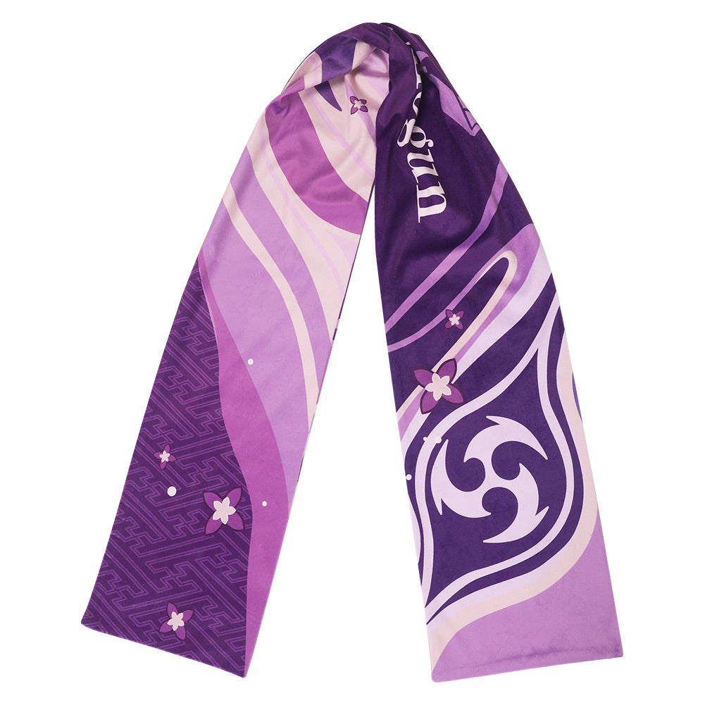 Genshin Impact Raiden Shogun Cosplay Scarf Halloween Carnival Costume