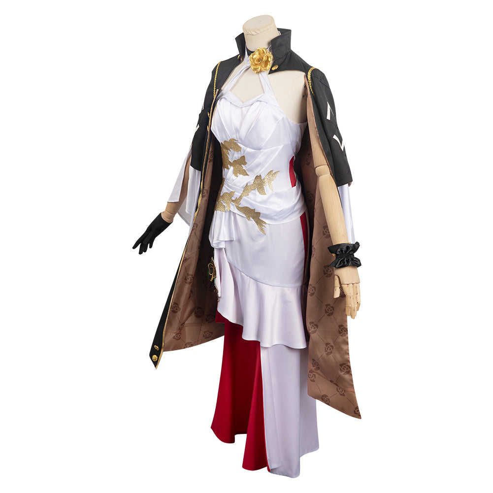 Honkai: Star Rail Himeko Women White Party Carnival Halloween Cosplay