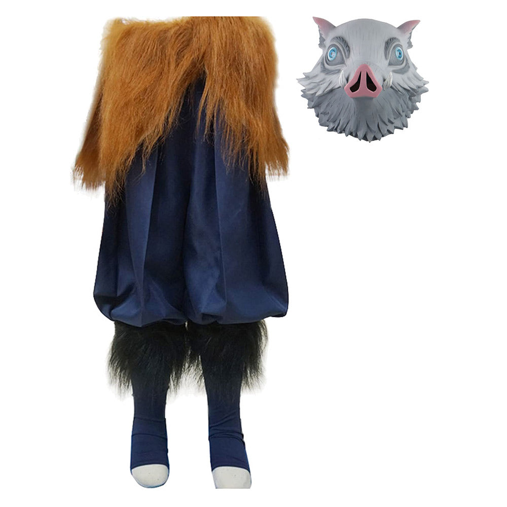 Inosuke Hashibira Kids Children Outfit Mask Set Party Carnival Hallowe