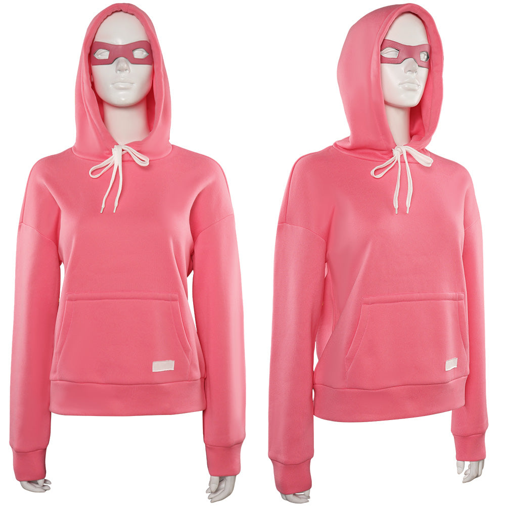 Invincible Atom Eve Female Pink Sweatshirt Eyemask Party Carnival Hall