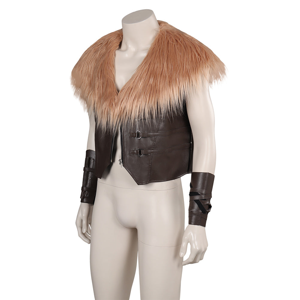 Kraven the Hunter Men Adult Shawl Vest Suit Party Carnival Halloween C