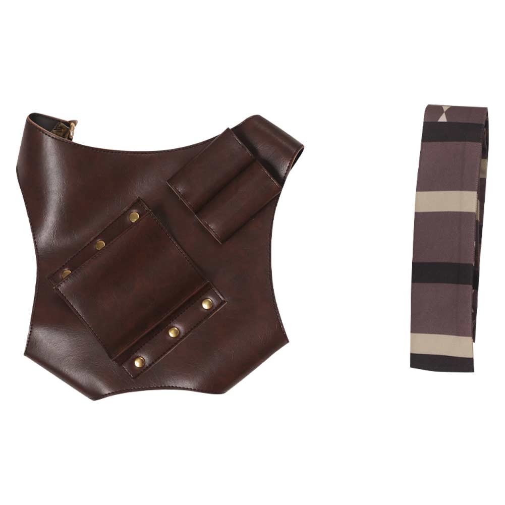 Loki Brown Back Strap Necktie Party Carnival Halloween Cosplay Accesso