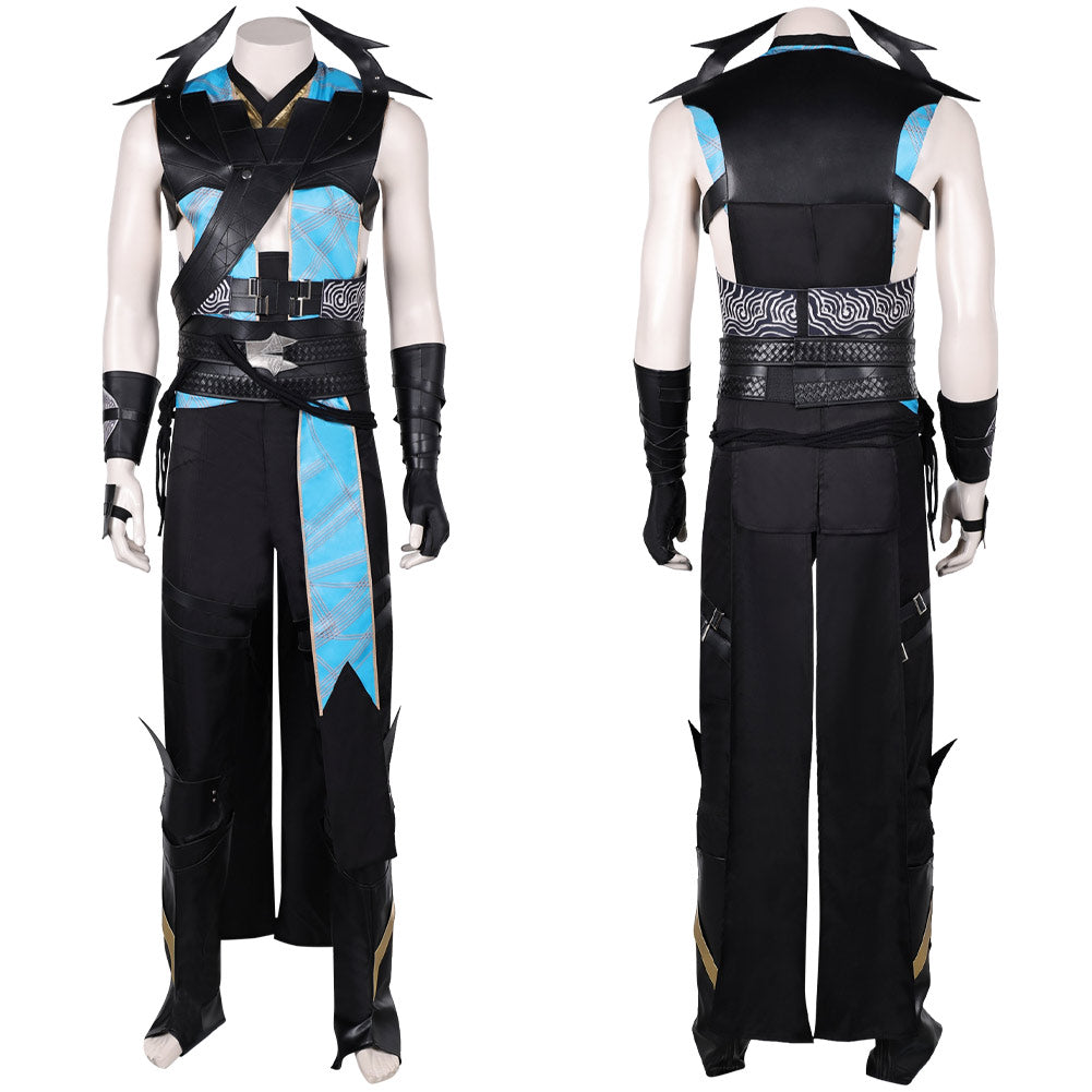 Mortal Kombat Quan Chi Black Outfit Party Carnival Halloween Cosplay C