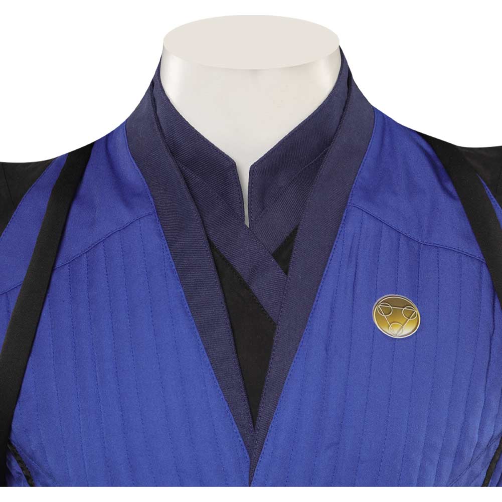 Mortal Kombat Sub-Zero Blue Top Pants Mask Full Outfits Party Carnival