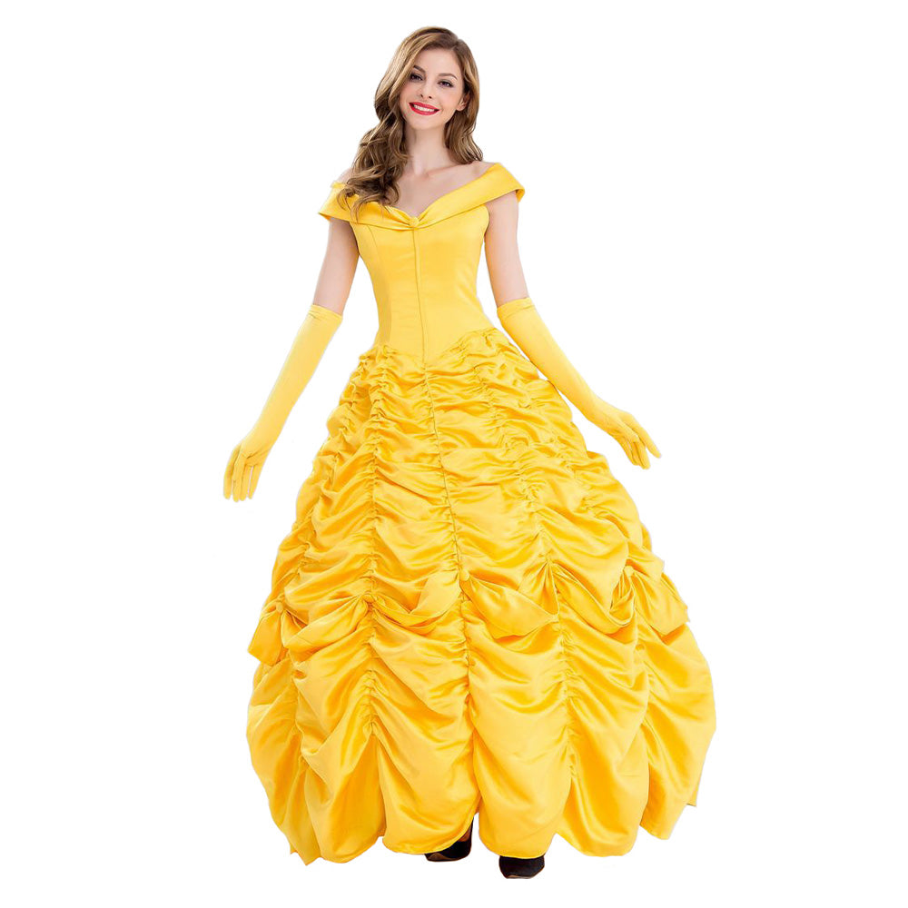 Belle Yellow Women Dress Outfits Party Carnival Halloween Cosplay Cost