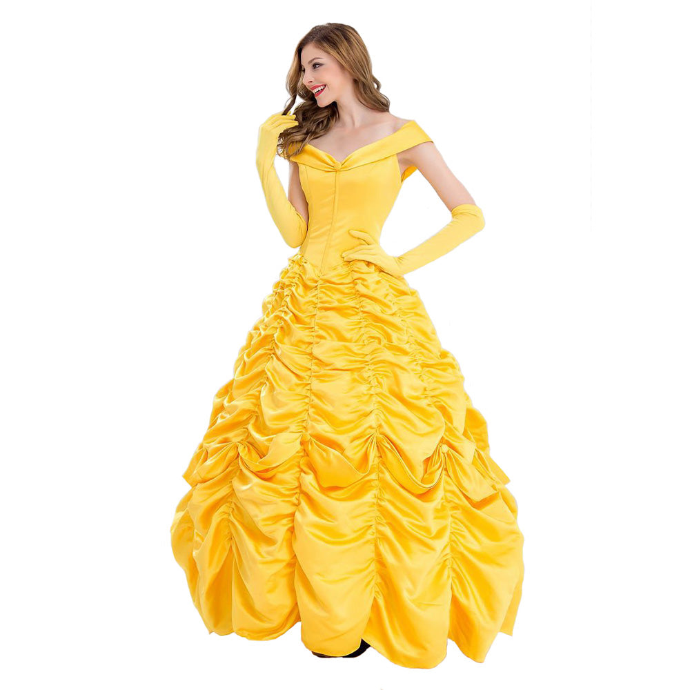 Belle Yellow Women Dress Outfits Party Carnival Halloween Cosplay Cost
