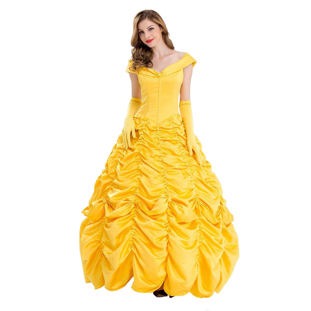 Belle Yellow Women Dress Outfits Party Carnival Halloween Cosplay Cost