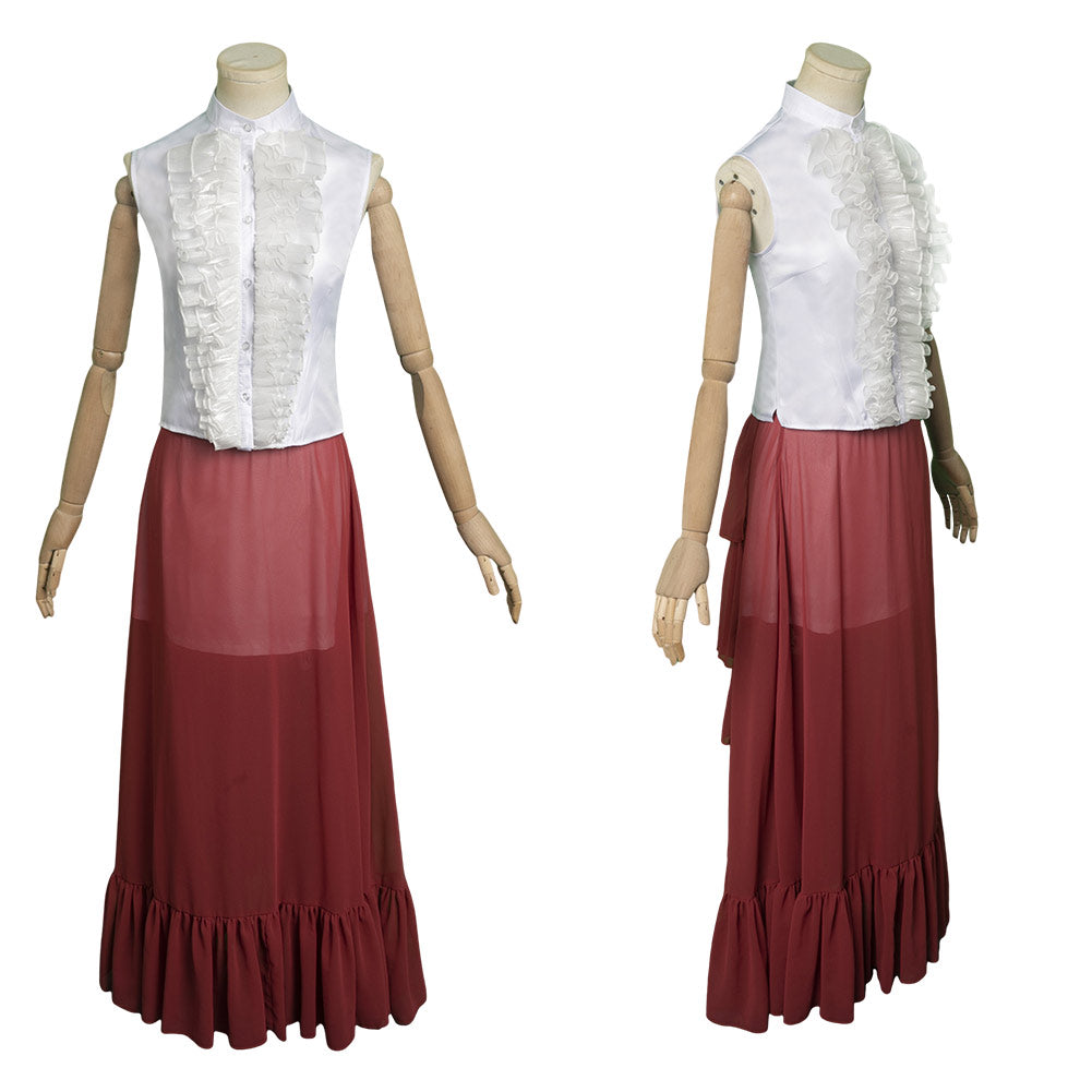 Poor Things Bella Baxter Red Skirt Outfits Party Carnival Halloween Co