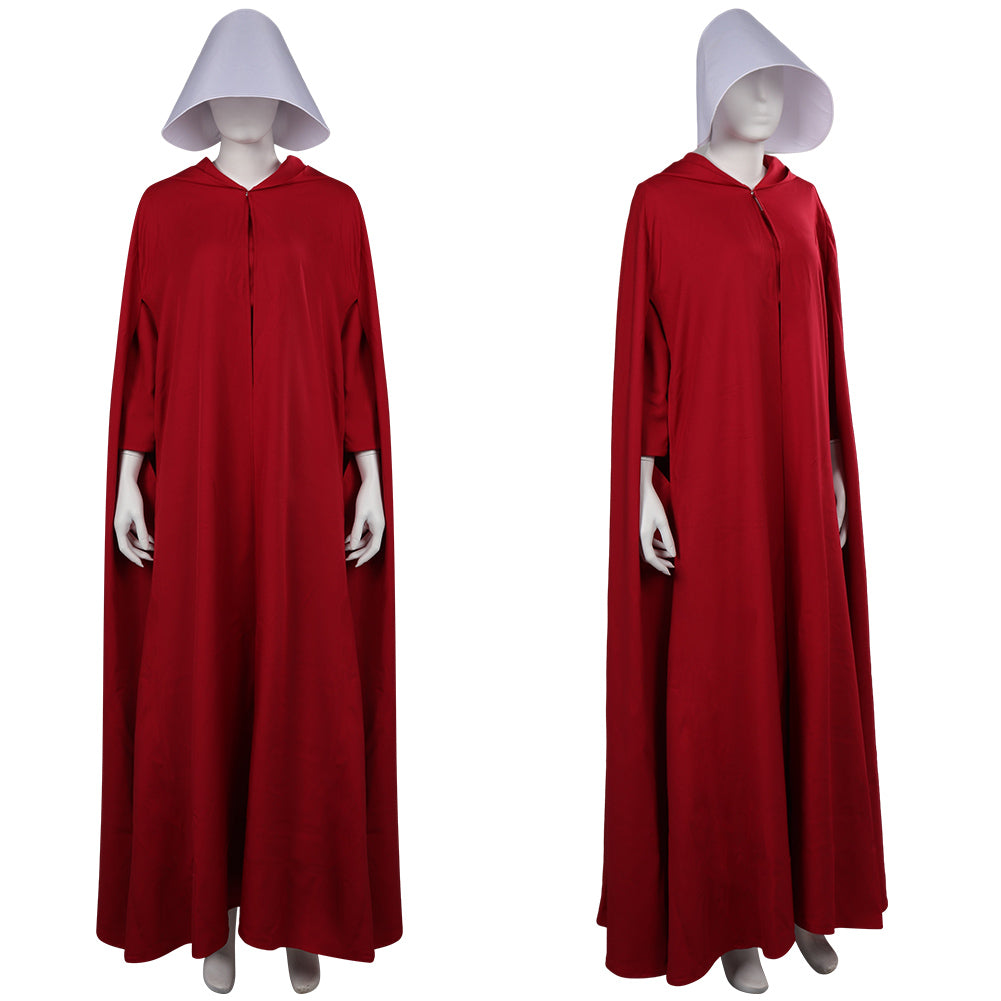 The Handmaid's Tale Red Women Dress Outfits Party Carnival Halloween C