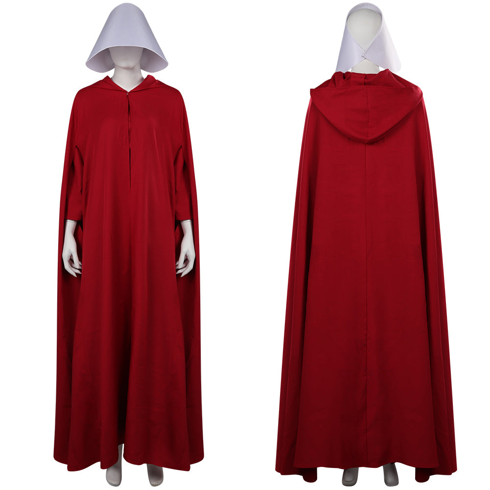 The Handmaid's Tale Red Women Dress Outfits Party Carnival Halloween C