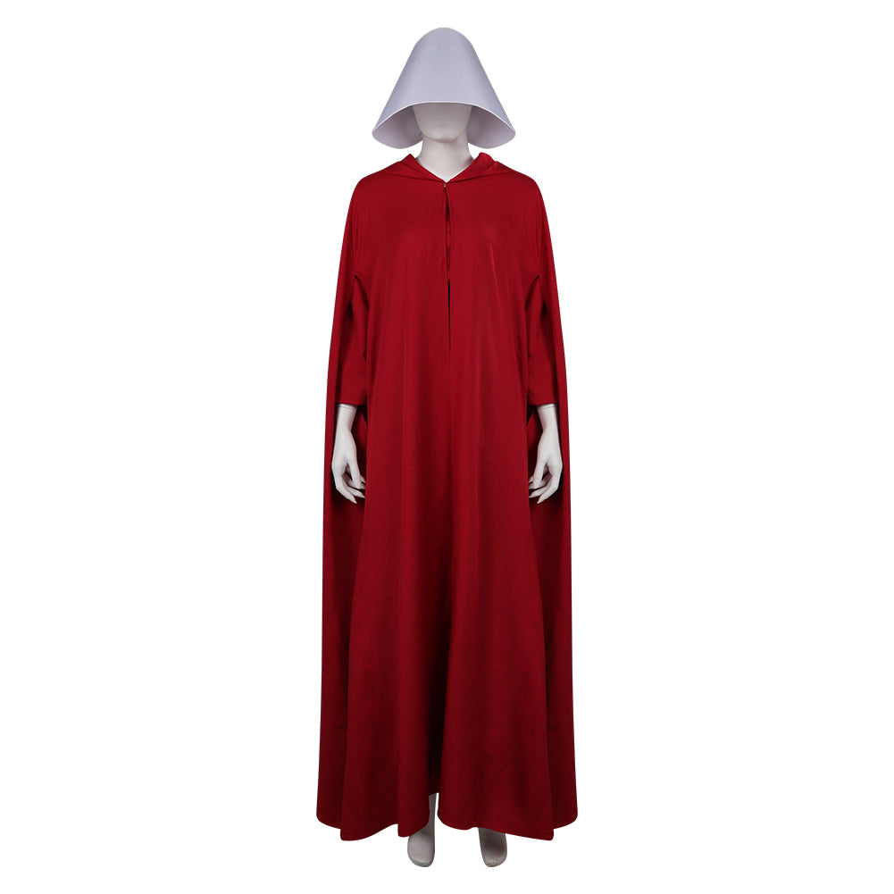 The Handmaid's Tale Red Women Dress Outfits Party Carnival Halloween C