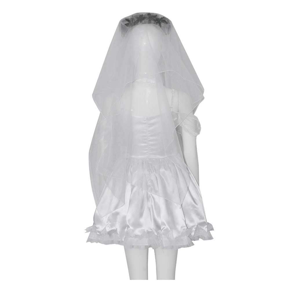 Tim Burton‘s Corpse Bride Emily White Women Dress Party Carnival Hallo
