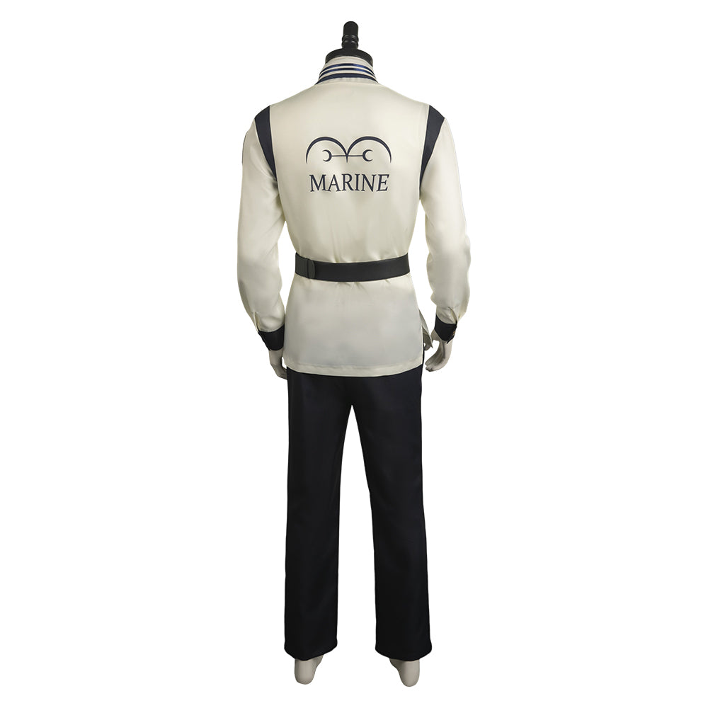 TV One Piece Marines Long sleeved Outfits Uniform Halloween Carnival C