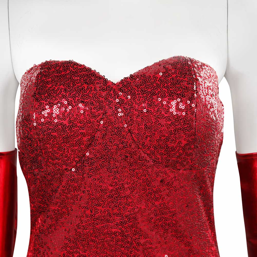 Who Framed Roger Rabbit Jessica Sexy Red Dress Party Carnival Hallowee